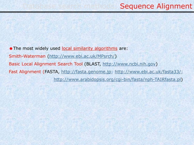 Introduction to sequence alignment | PPTX