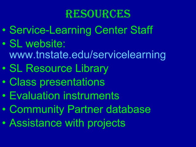 Introduction to service learning | PPT