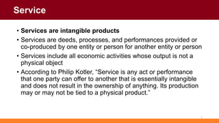 Introduction to service marketing | PPTX | Information Services ...