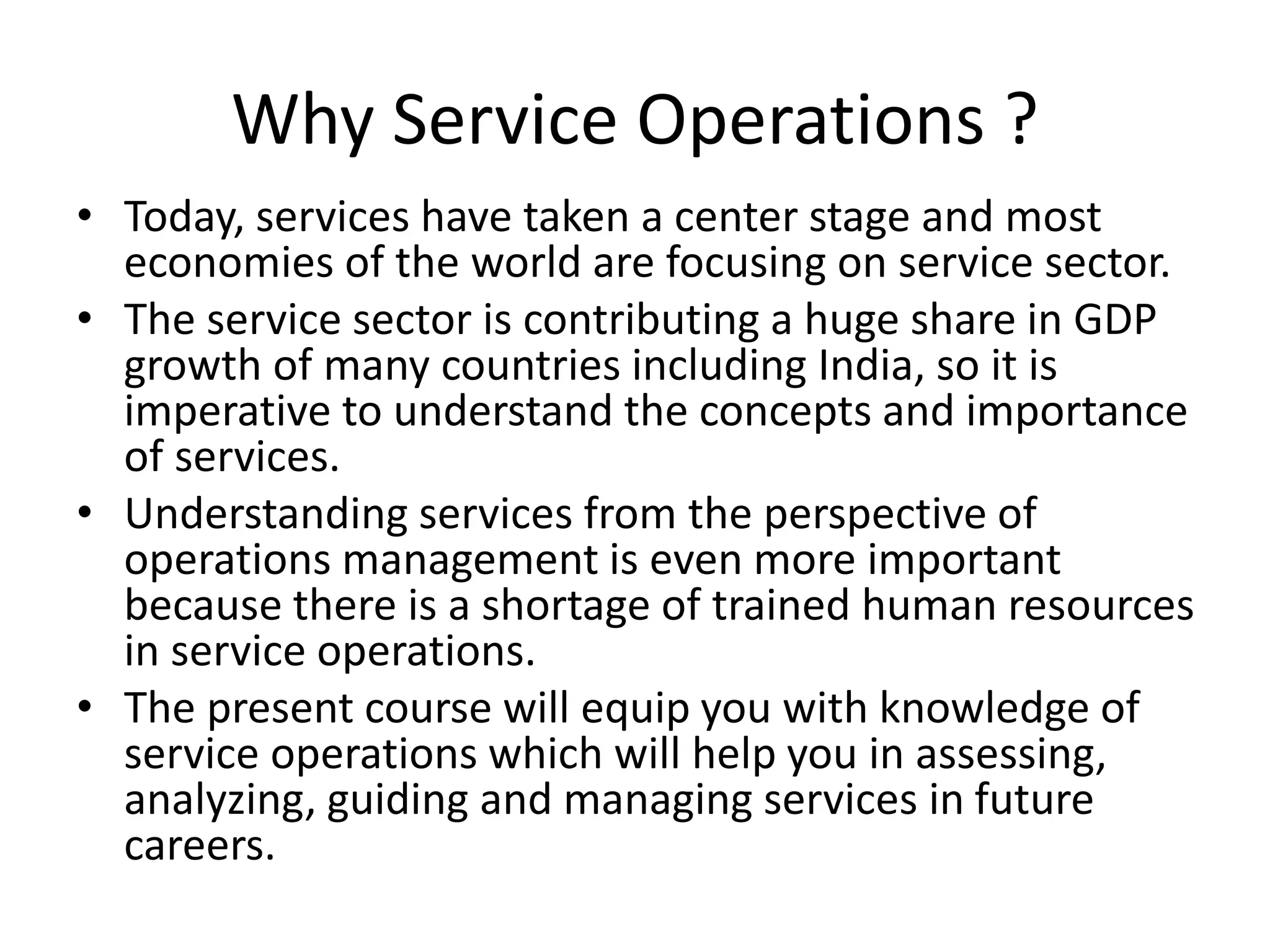 Introduction to service operations management | PPTX