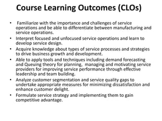 Introduction to service operations management | PPTX