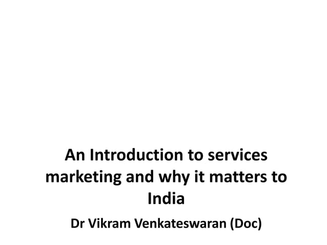 An introduction to services marketing | PDF