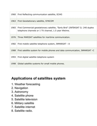 Introduction to setelite system | PDF