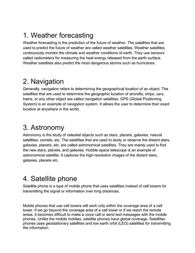 Introduction to setelite system | PDF