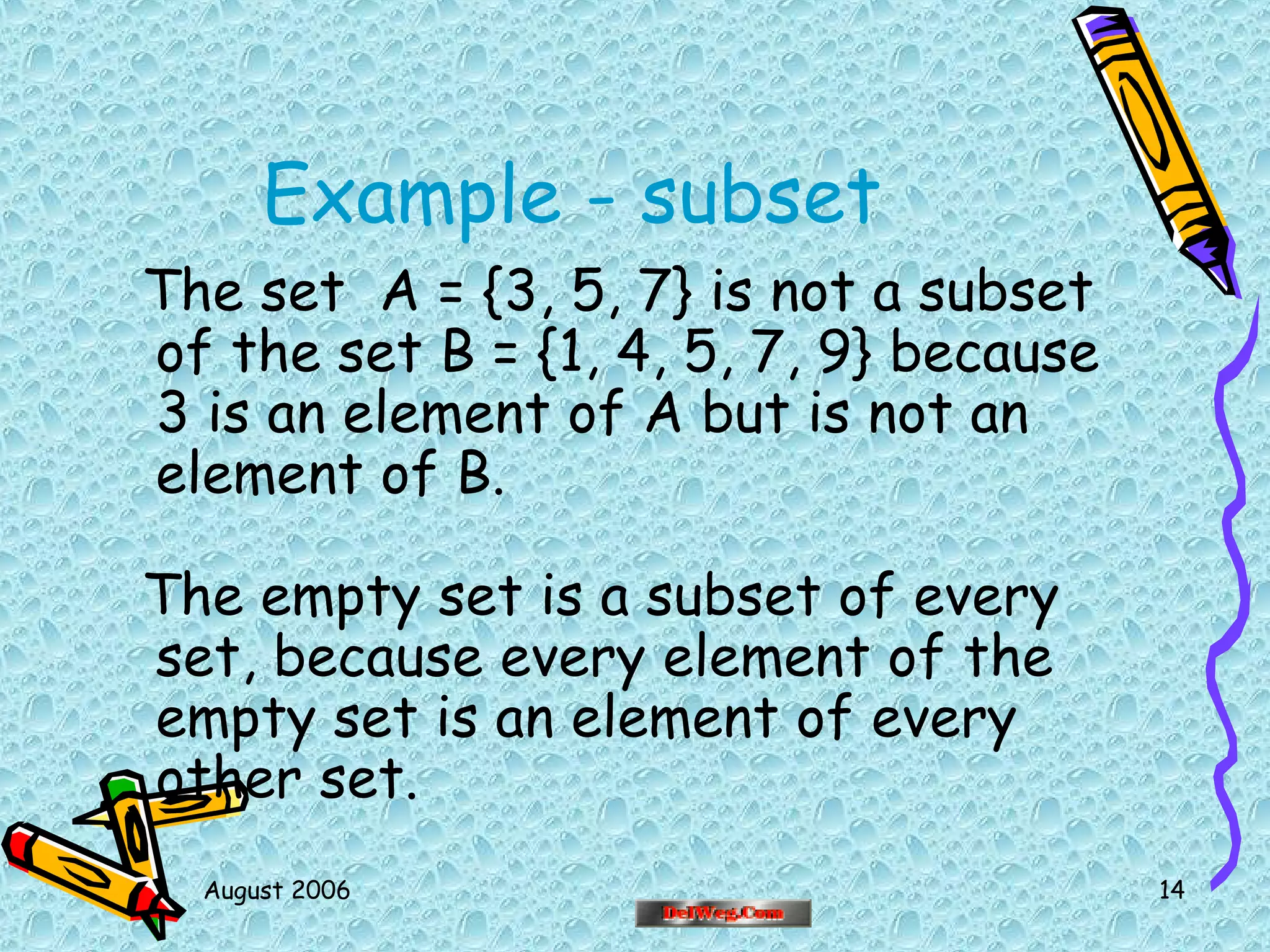 Introduction To Sets Ppt Physics Science