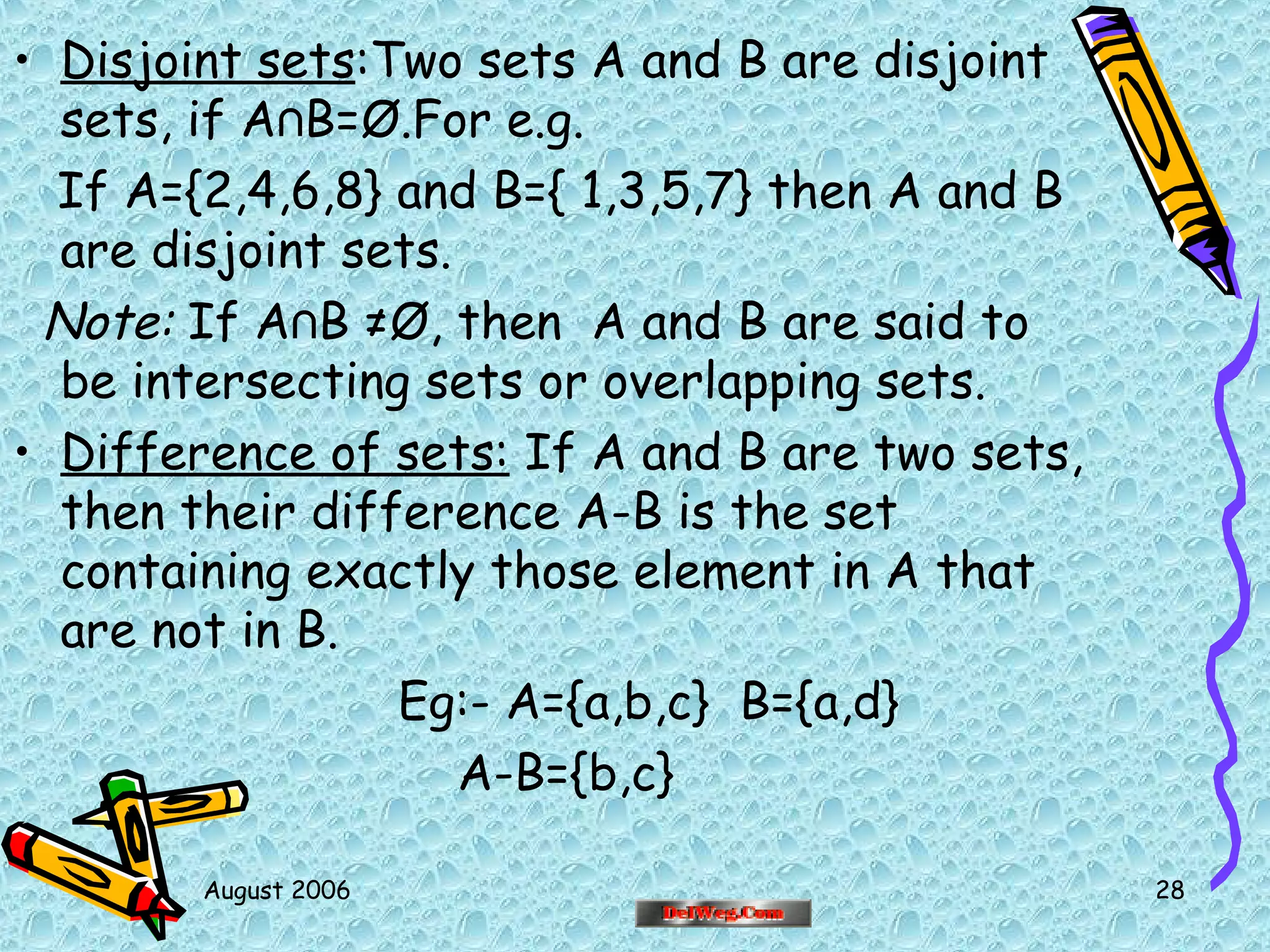 Introduction To Sets Ppt Physics Science
