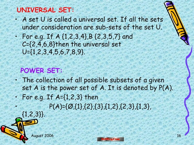 Introduction to sets | PPT | Physics | Science