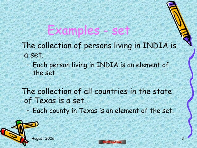 Introduction to sets | PPT | Physics | Science