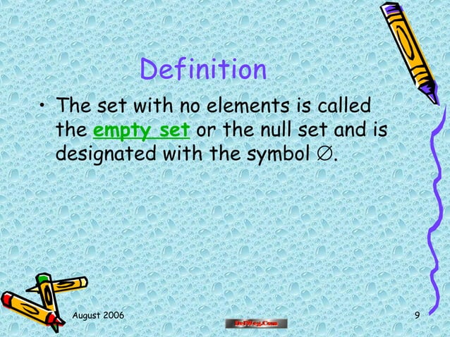 Introduction To Sets Ppt Physics Science