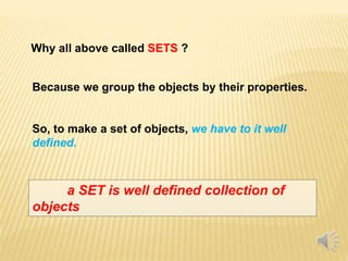 Introduction to sets | PPSX