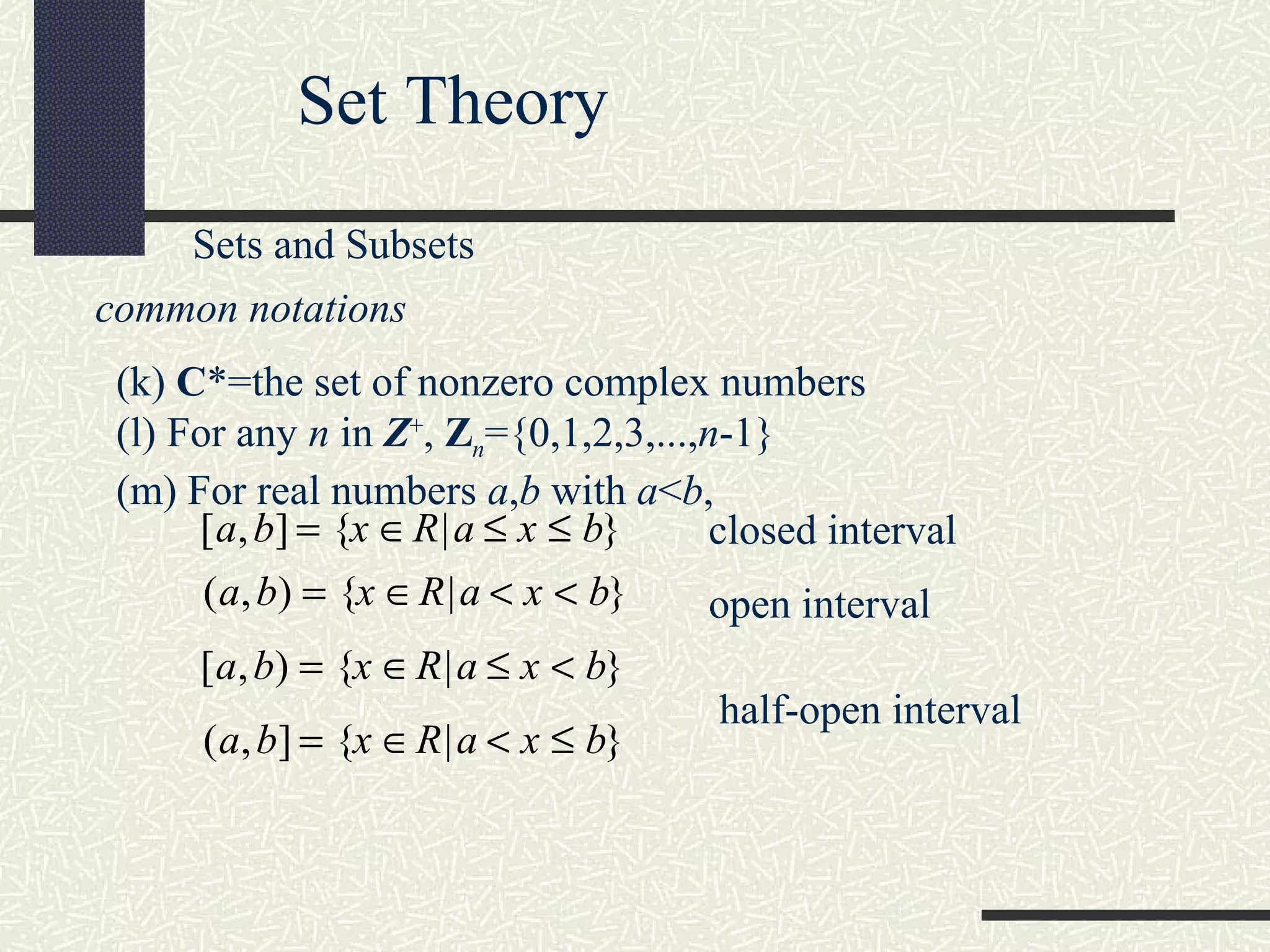 Introduction to set theory | PPT