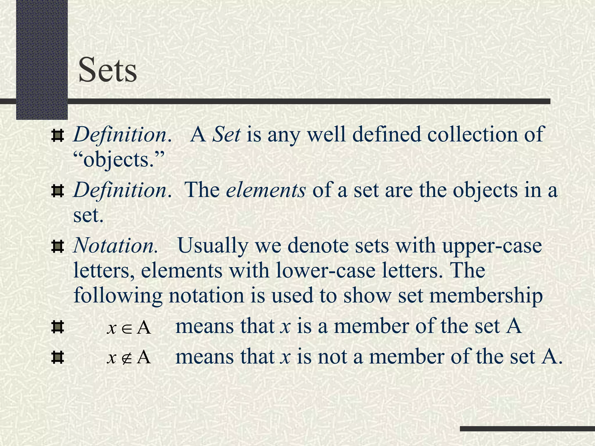 Introduction to set theory | PPT