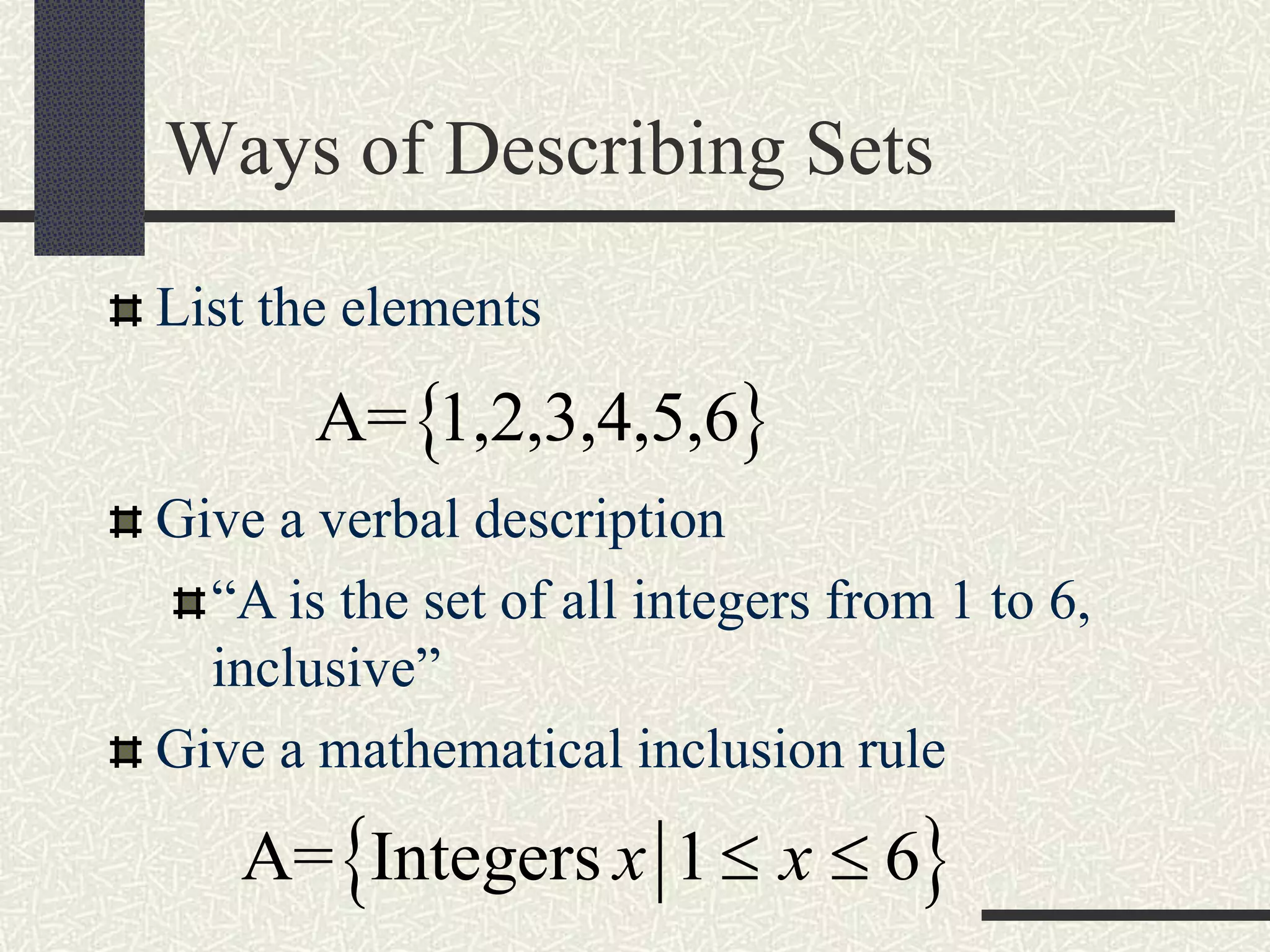 Introduction to set theory | PPT