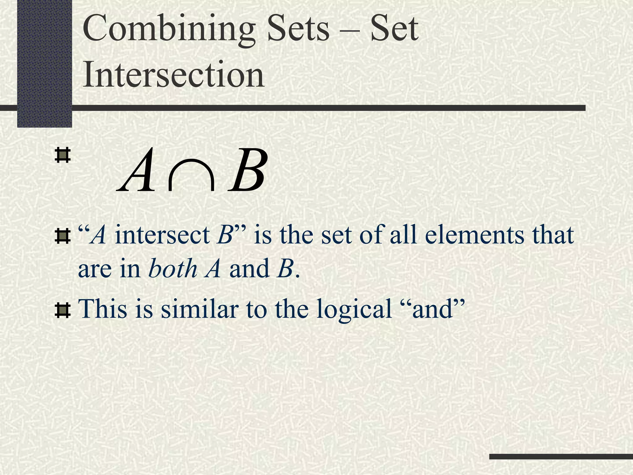 Introduction to set theory | PPT