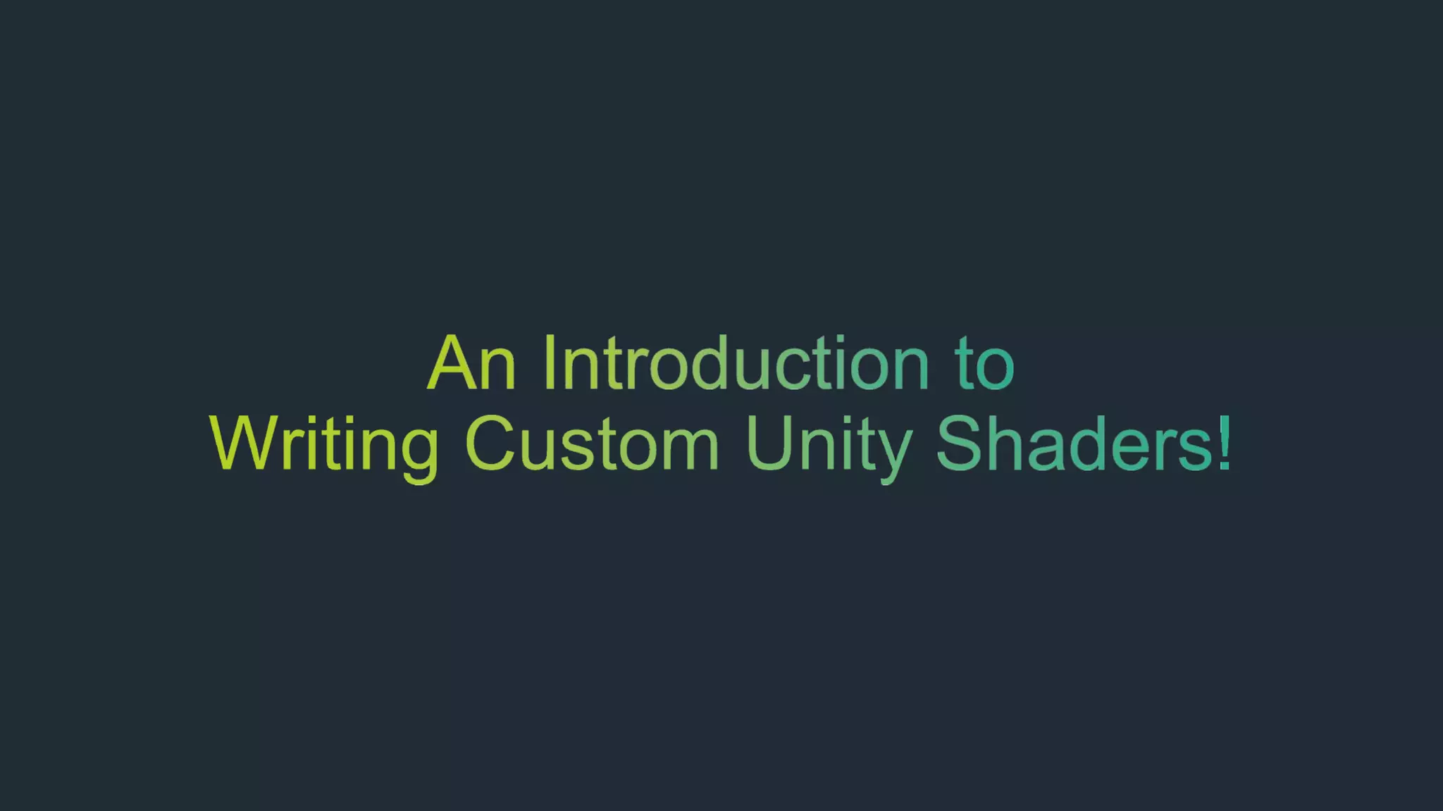 Introduction to shaders | PPT