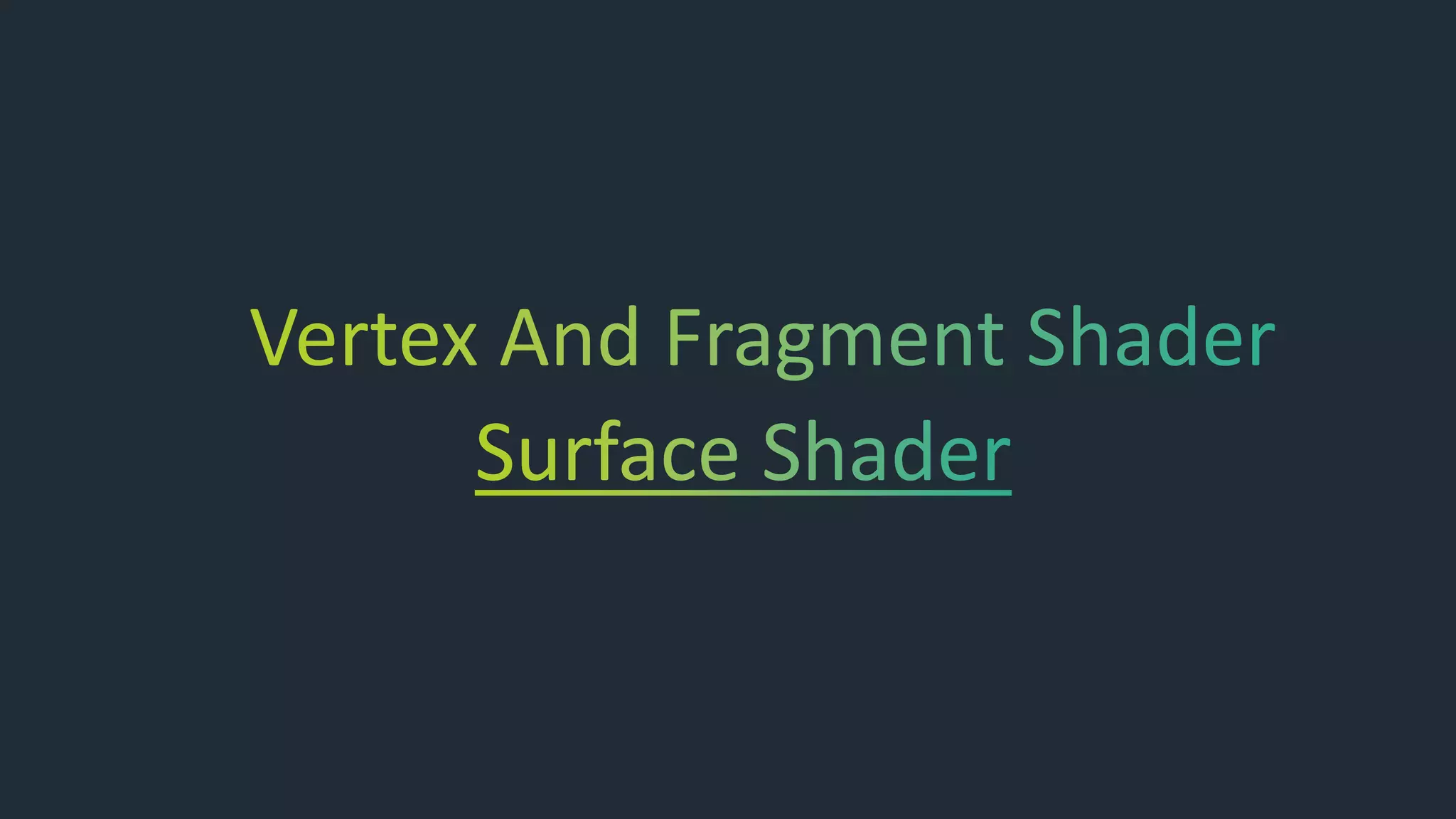 Introduction to shaders | PPT
