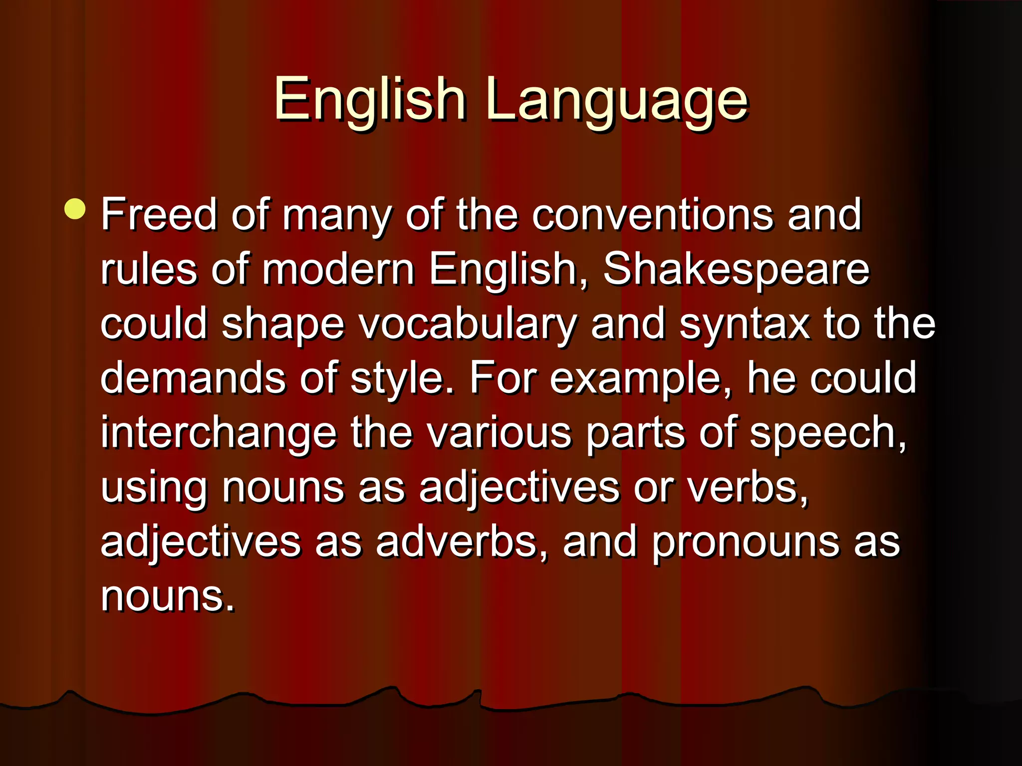 Introduction to Shakespeare | PPT