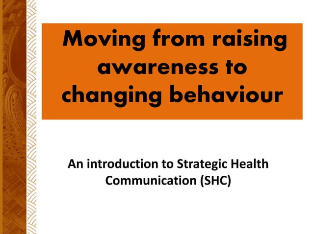 Introduction to Social and Behaviour Change communication (SBCC)