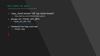 Introduction to shodan | PPTX
