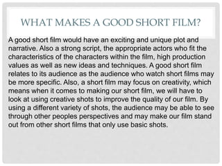 Introduction to short films | PPTX
