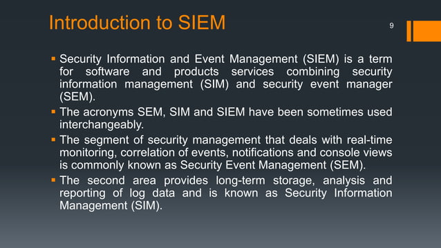 Introduction to SIEM.pptx | Operating Systems | Computer Software and Applications