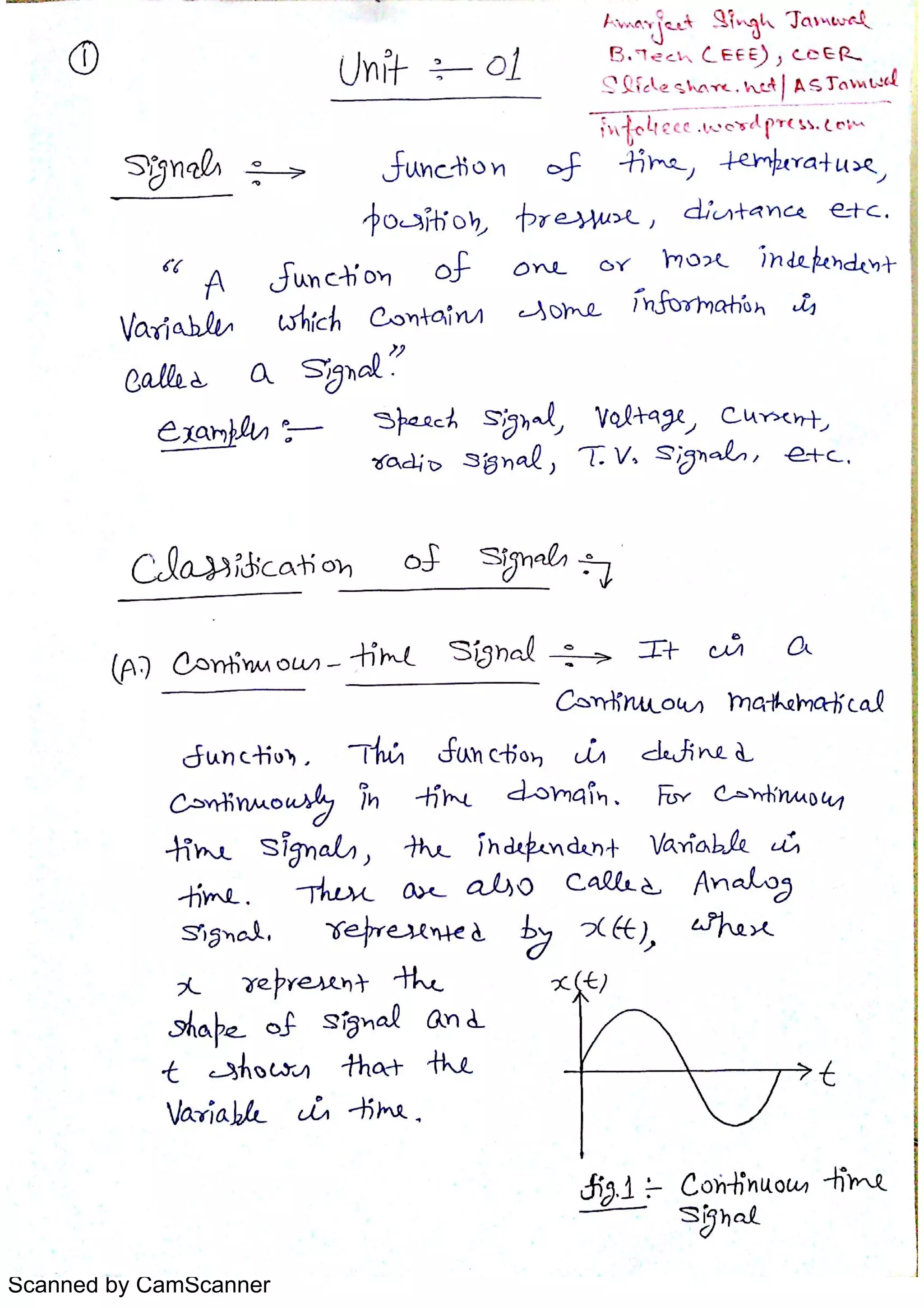 Introduction to Signal and Systems | PDF