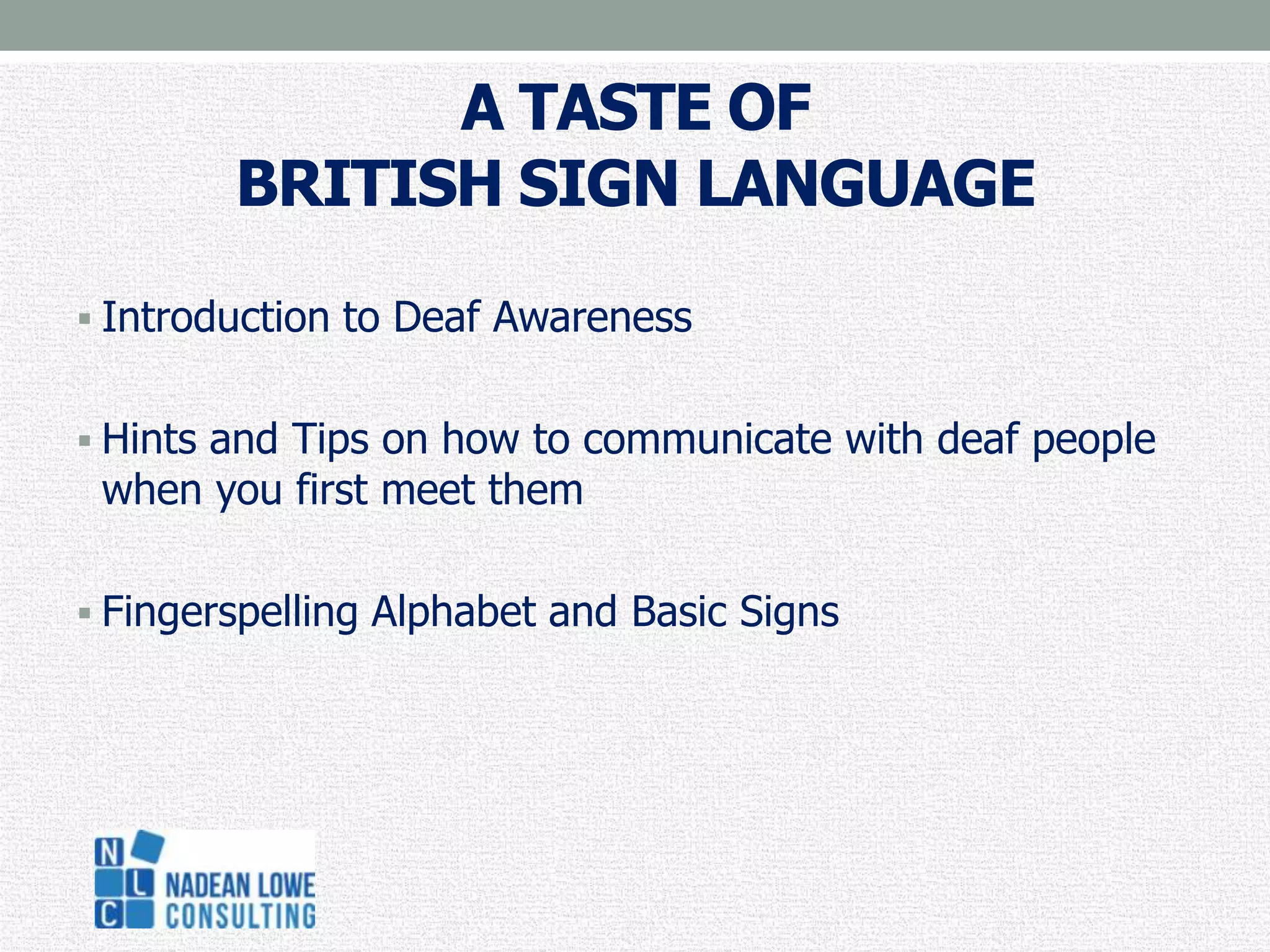 Introduction to sign language | PPTX