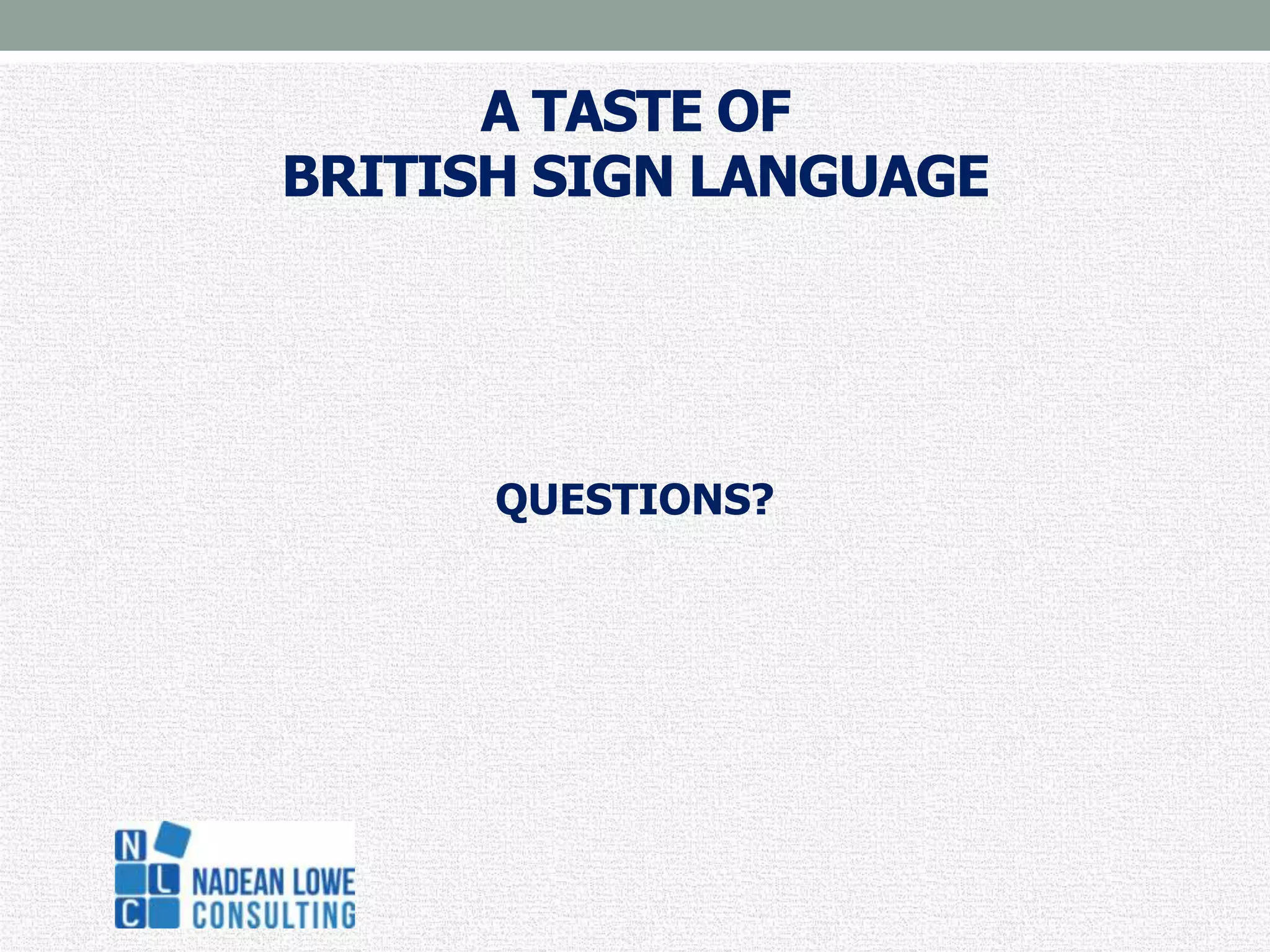 Introduction to sign language | PPTX