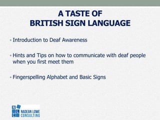 Introduction to sign language | PPTX