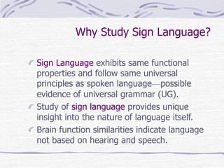 Introduction to sign language | PDF