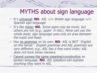 Introduction to sign language | PDF