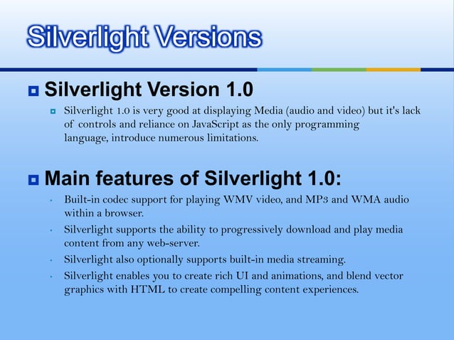 Introduction to silverlight | PPT