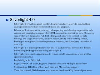 Introduction to silverlight | PPT | Free Download