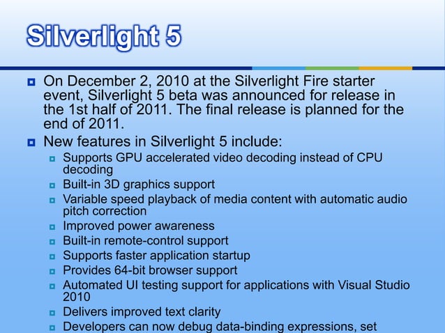 Introduction to silverlight | PPT