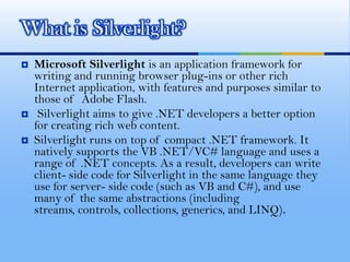 Introduction to silverlight | PPT