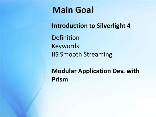 Introduction To Silverlight and Prism | PPTX