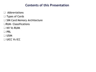 Introduction to SIM and USIM | PDF