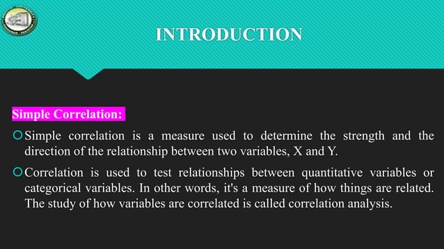Introduction to simple linear regression and correlation in spss | PPT