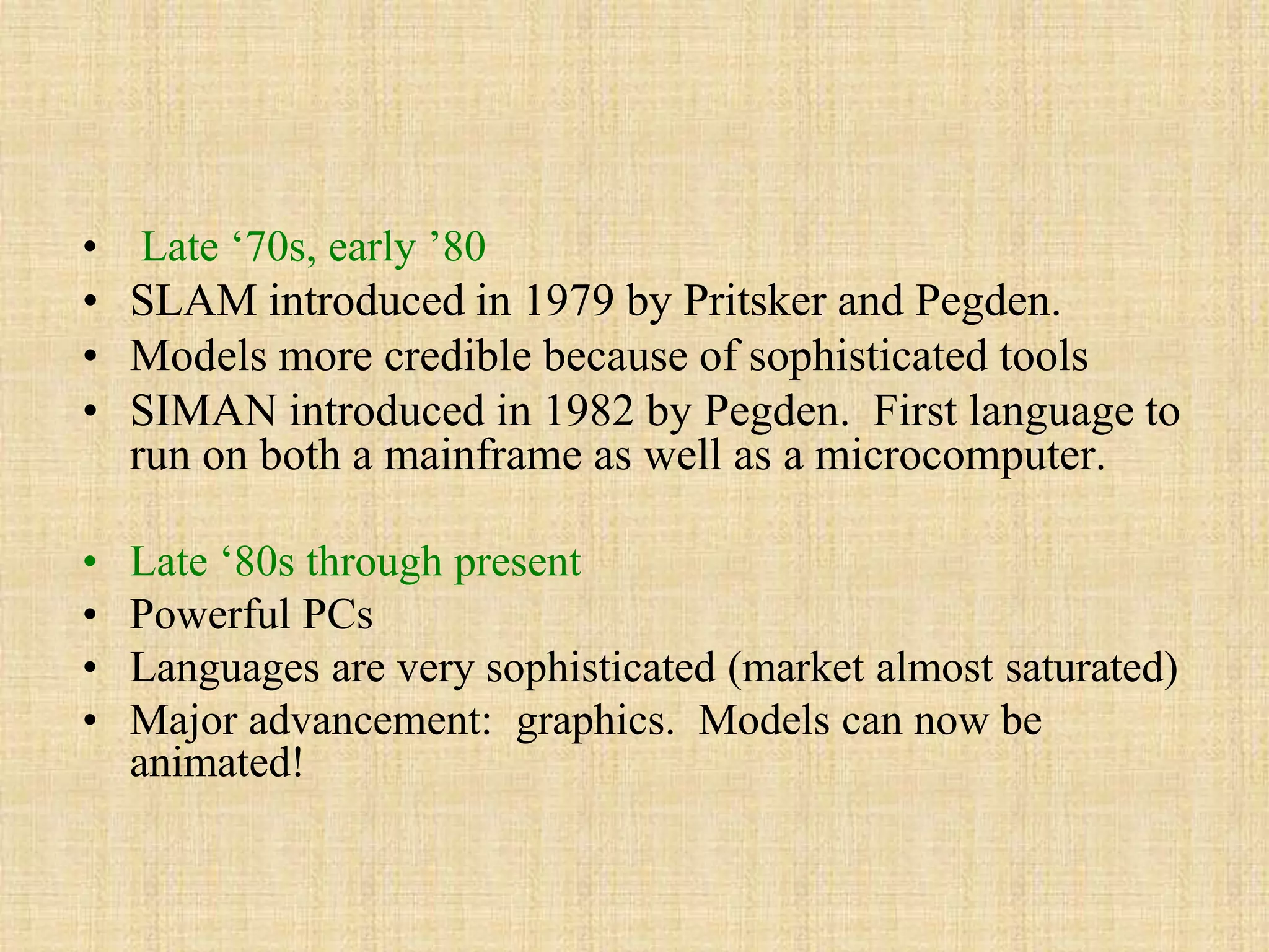 Introduction To Simulation Modeling Pptx