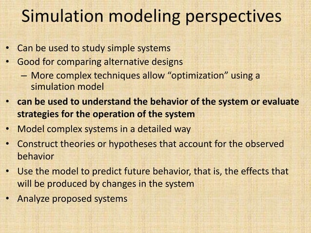 Introduction to simulation modeling | PPTX