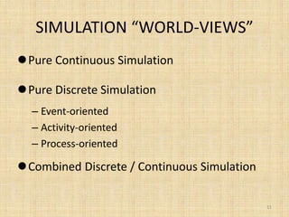 Introduction to simulation modeling | PPTX