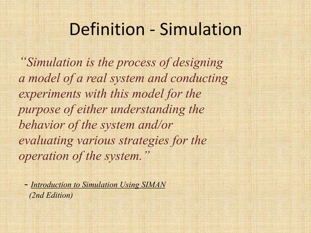 Introduction To Simulation Modeling Pptx 3304