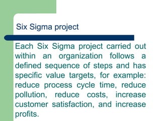 Introduction to six sigma | PPTX | Mechanical and Industrial ...