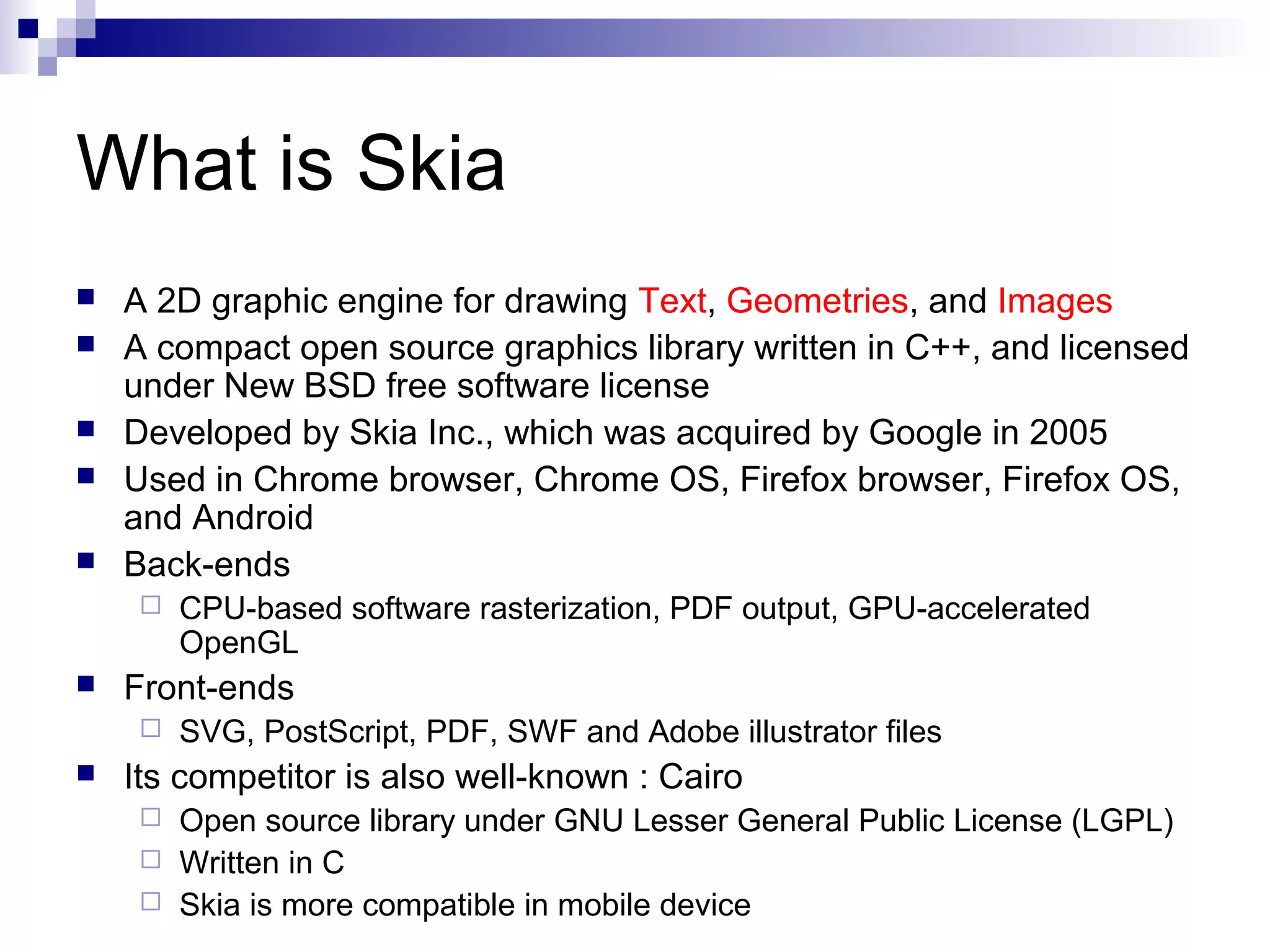 Introduction to Skia by Ryan Chou @20141008 | PPT