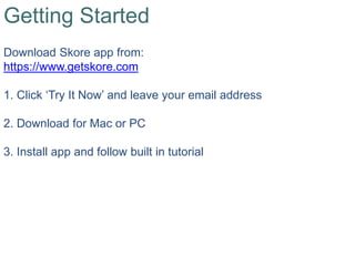 Introduction to skore app | PPT