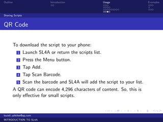 Introduction to sl4 a | PPT