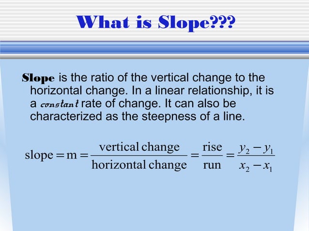 Introduction to slope presentation | PPT