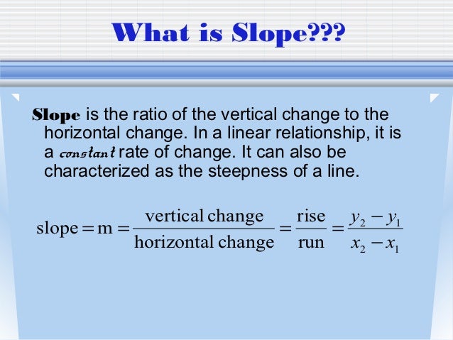 Introduction to slope presentation