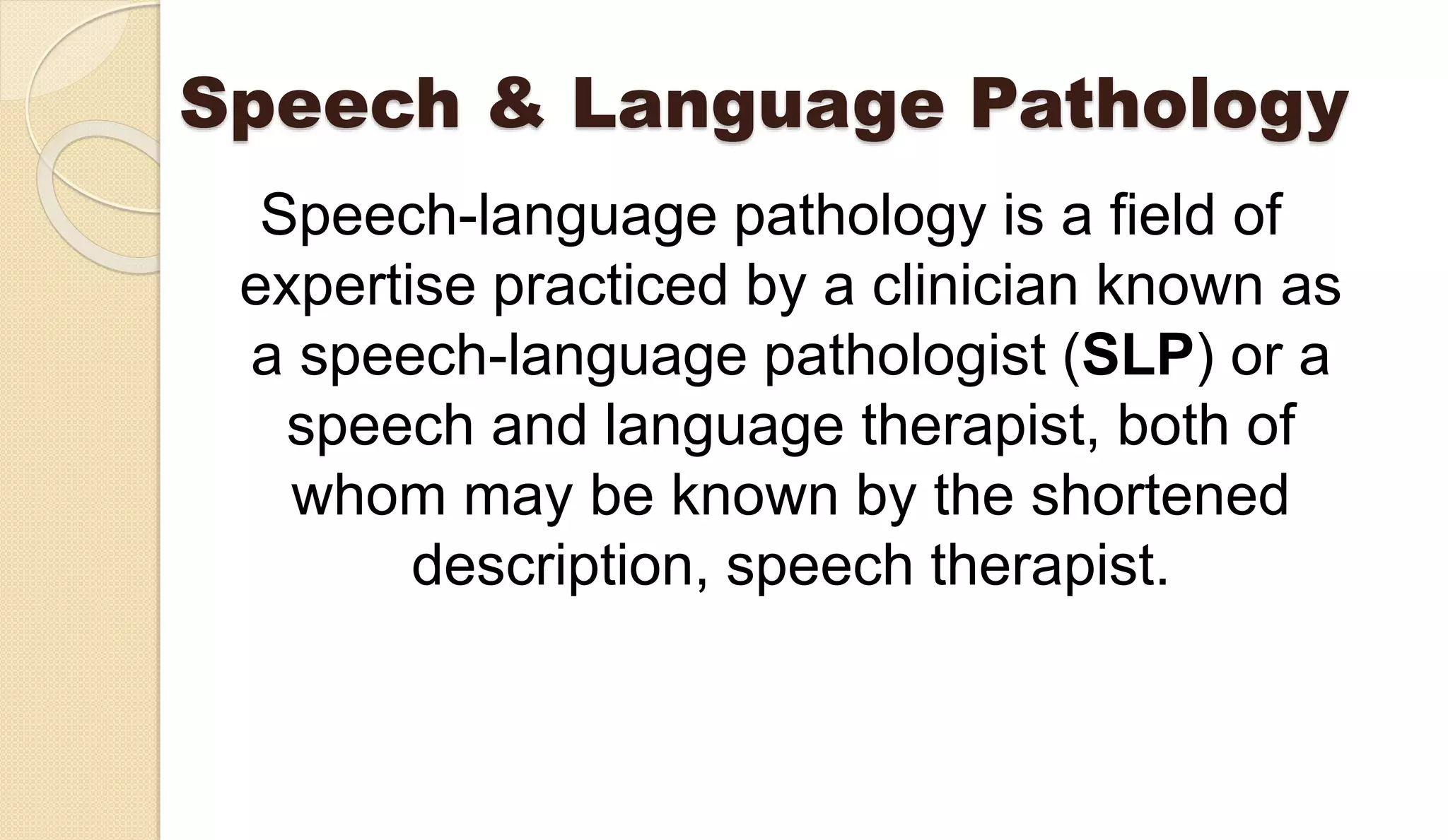 Introduction to slp | PPTX