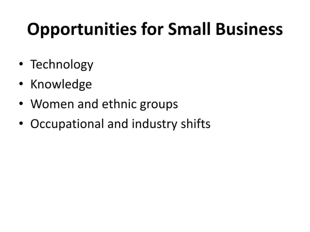 Introduction to small business | PPTX | Small and Medium-sized Business ...